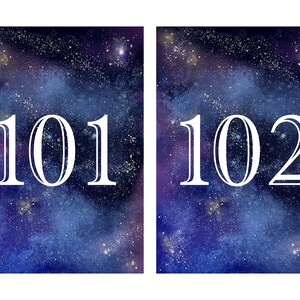 Galaxy Table Numbers 101-120: Space Theme Party Decor (digital Download ...