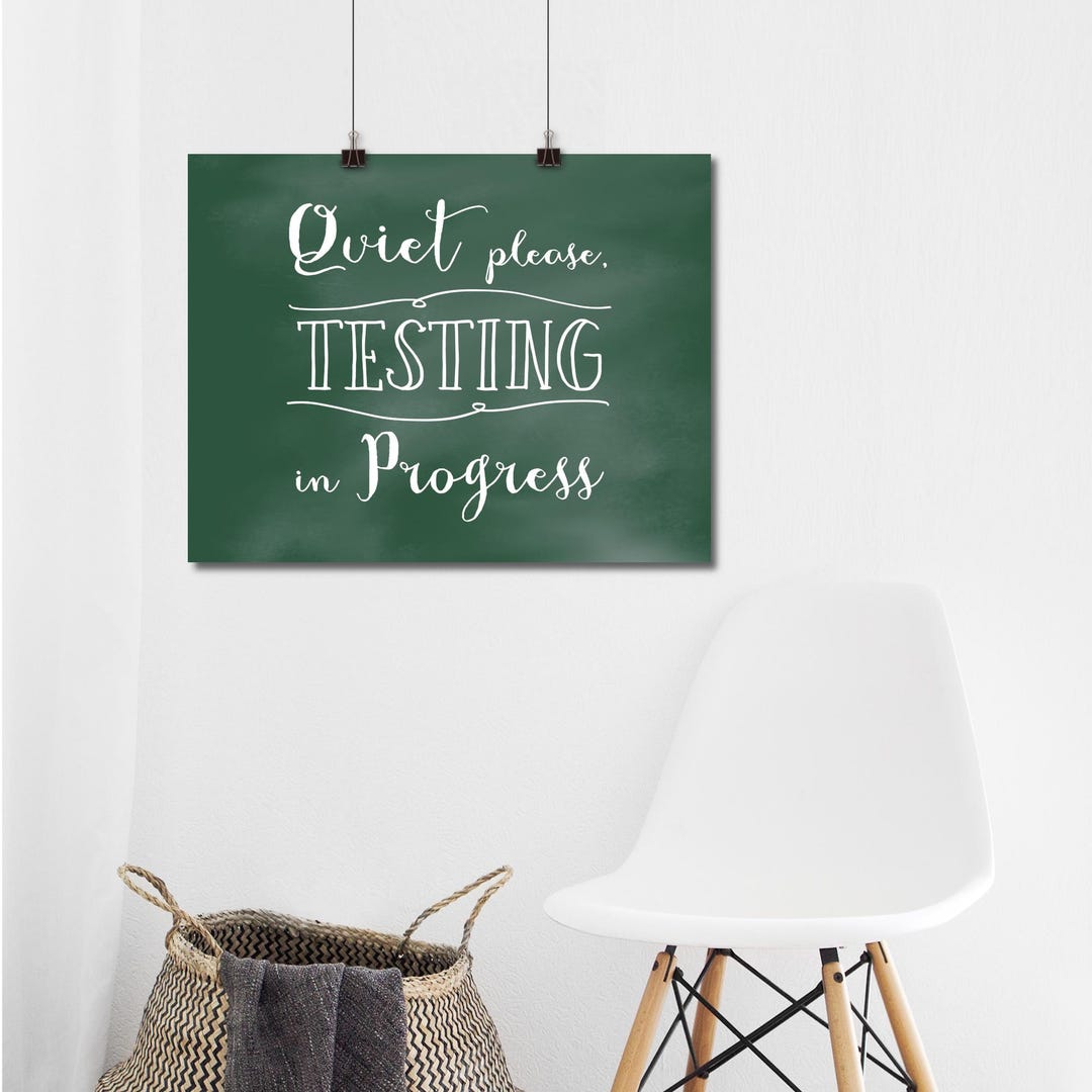 Printable Teacher or Homeschool Door Sign, Quiet Please Testing in ...