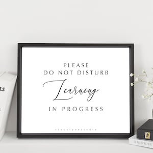 Printable Home Schooling Sign Do Not Disturb Learning in Progress Sign ...