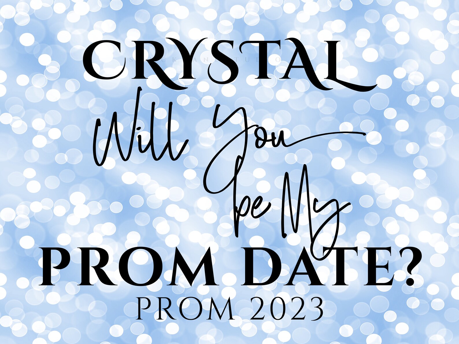 Custom Printable Promposal Sign Will You Be My Prom Date - Etsy