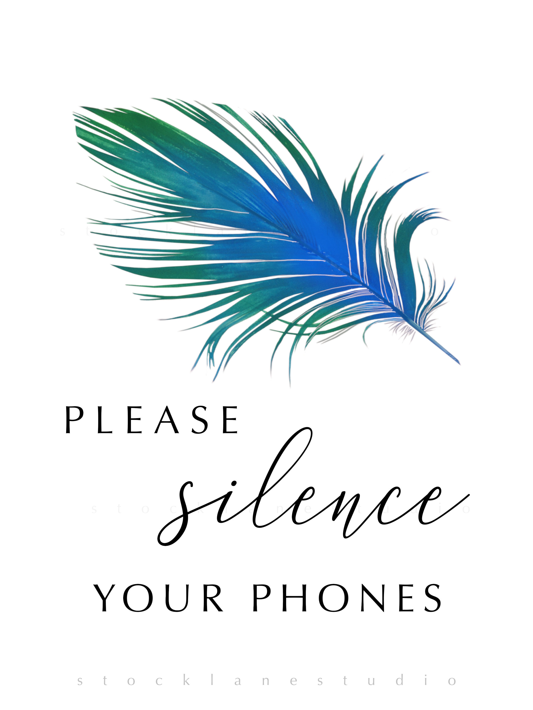 Please Silence Your Phones Printable Home or Office Sign | Etsy