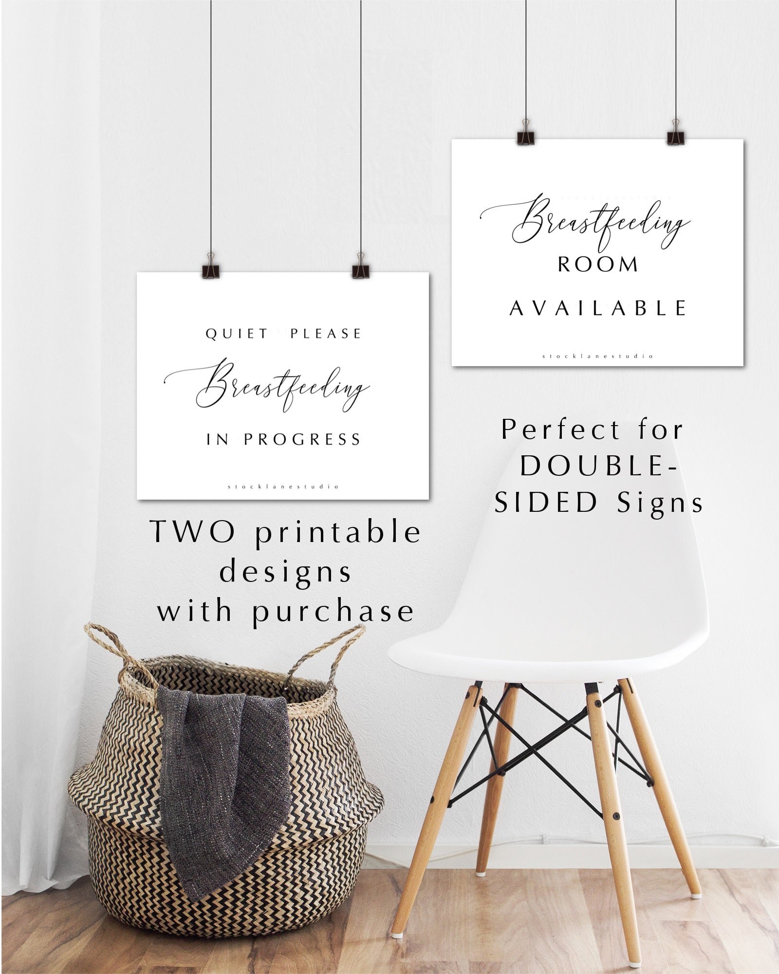 Printable Breastfeeding Sign: Double Sided Nursing Room Decor (JPG, PDF ...