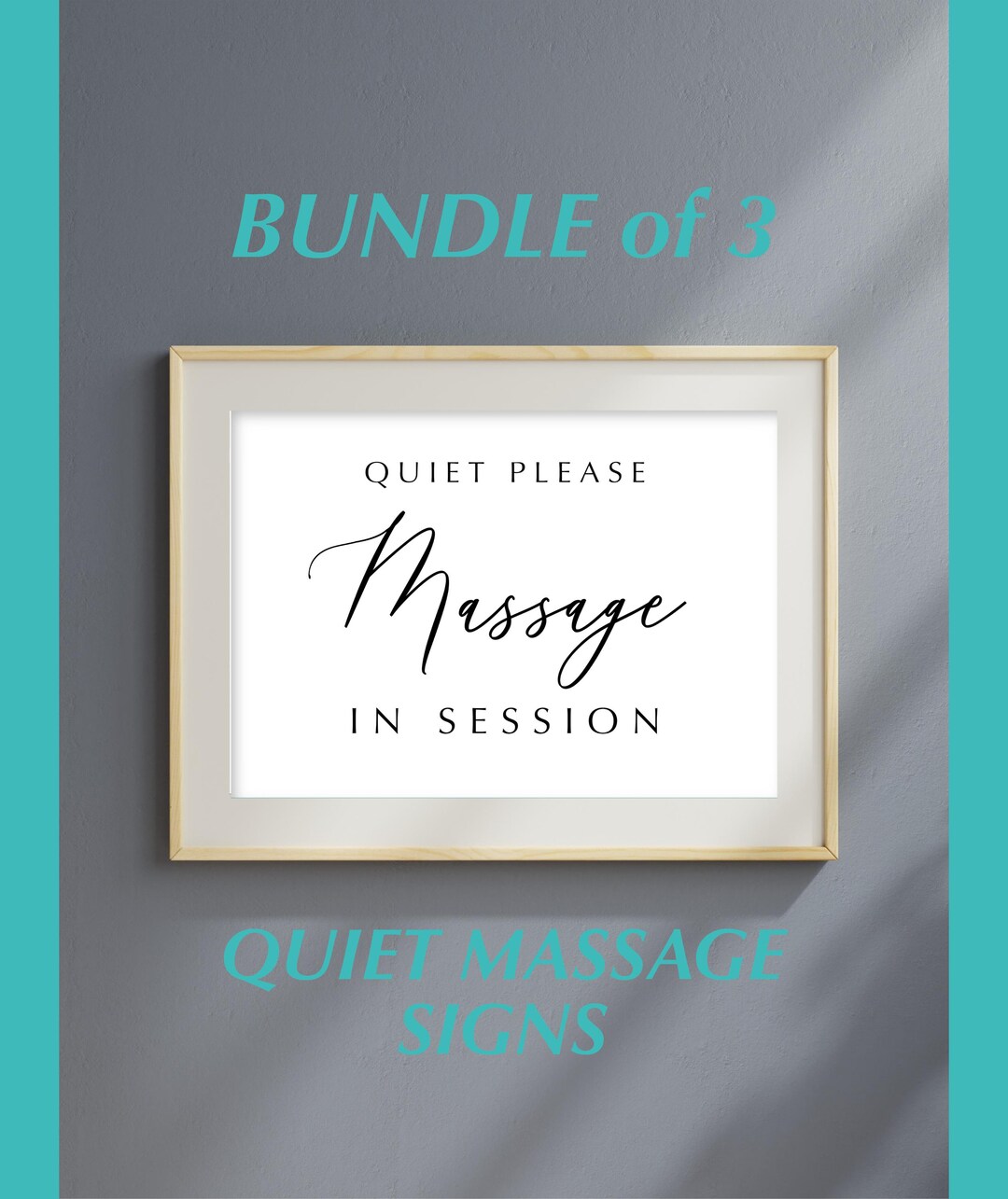 Set of 3 – Printable Quiet Massage Signs Bundle – Digital Do Not ...
