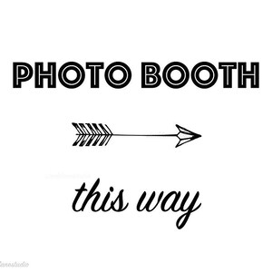 Printable Photo Booth Sign This Way Sign, Digital Black White Right ...