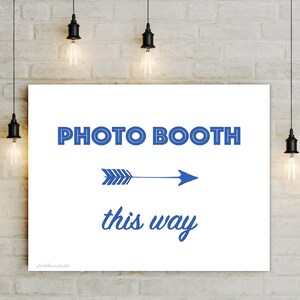 Photo Booth Sign: Navy Blue Arrow, Party Decor (digital Download) - Etsy