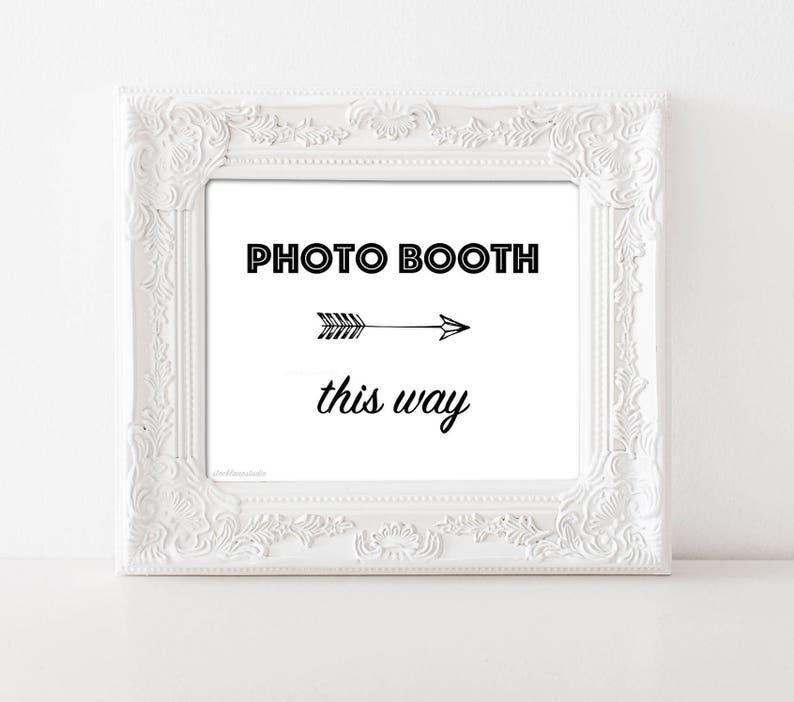 Printable Photo Booth Bundle Set of 2 Black White This Way | Etsy