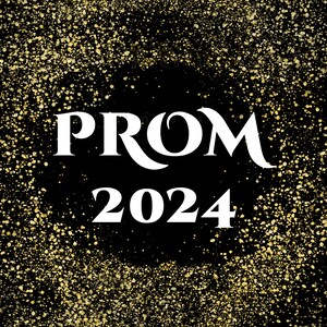 Printable Sign Prom 2024 in Gold Glitter on Black, Event Sign for Prom ...