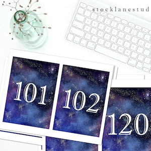 Galaxy Table Numbers 101-120: Space Theme Party Decor (digital Download ...