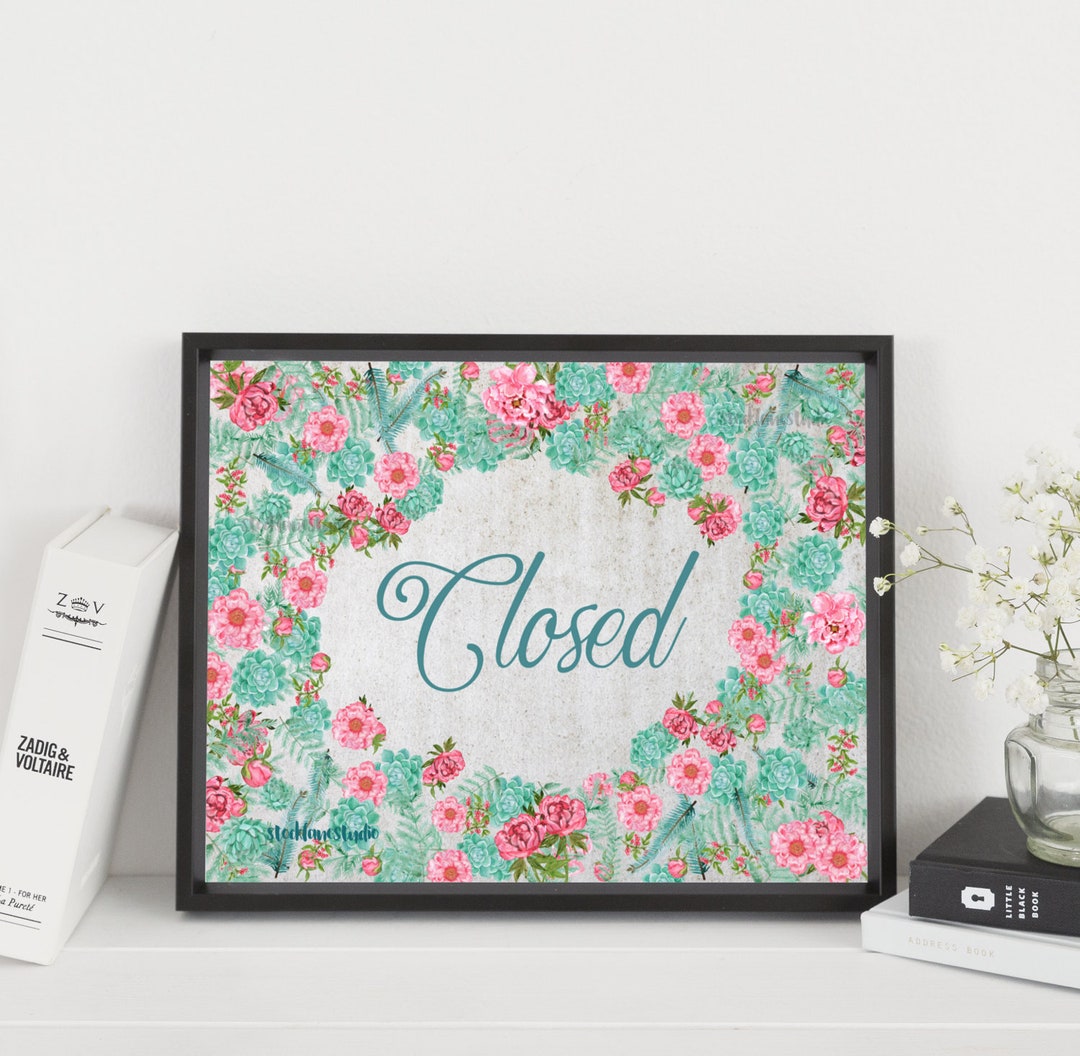 Instant Download Closed Sign Business Door Sign, Yes We're Open Display ...