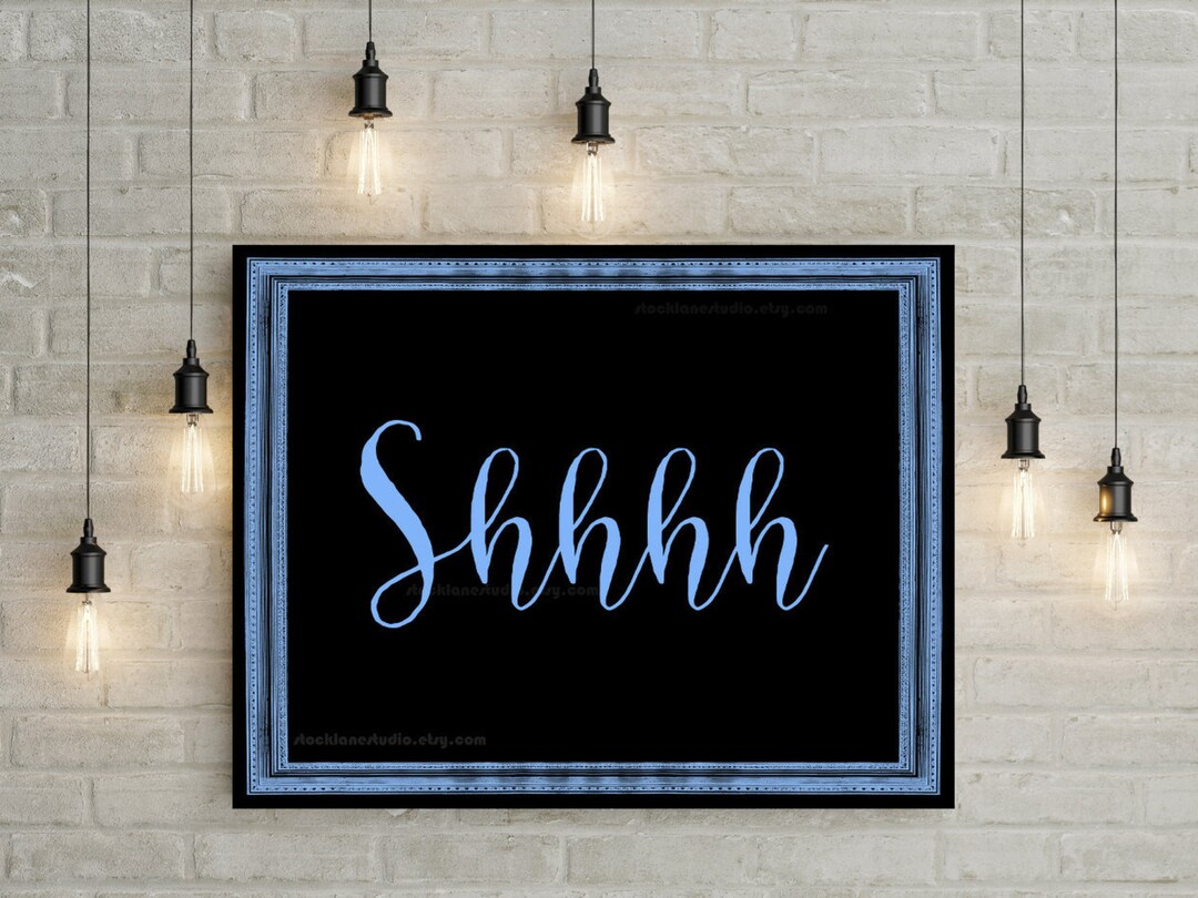 Shhh Printable Quiet Sign for Nursery Classroom Library - Etsy
