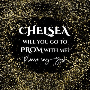 Printable PINK Promposal Sign, Say Yes Confetti Prom 2025 Poster or ...