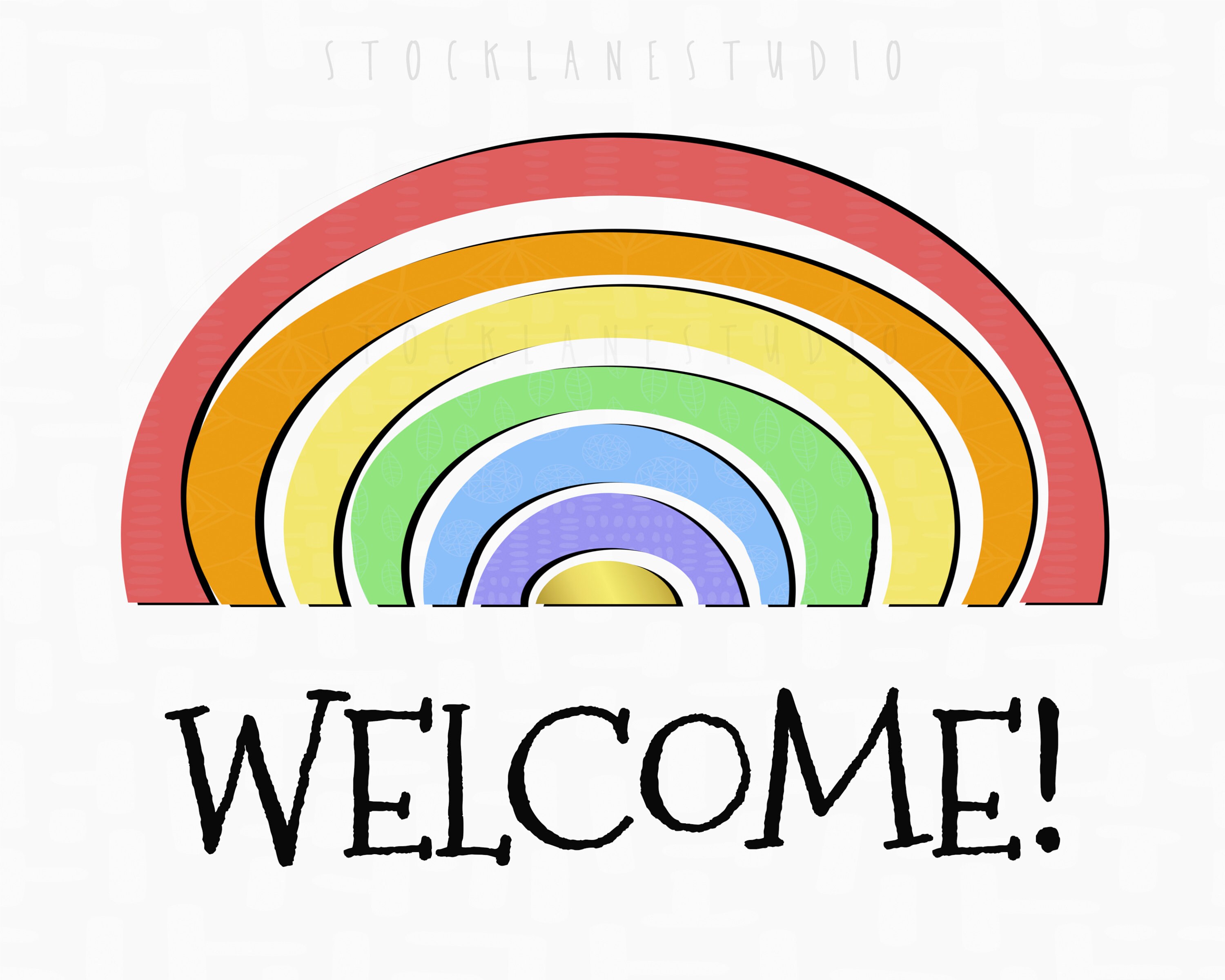 Back to School Printable Rainbow Welcome Sign for Home or | Etsy