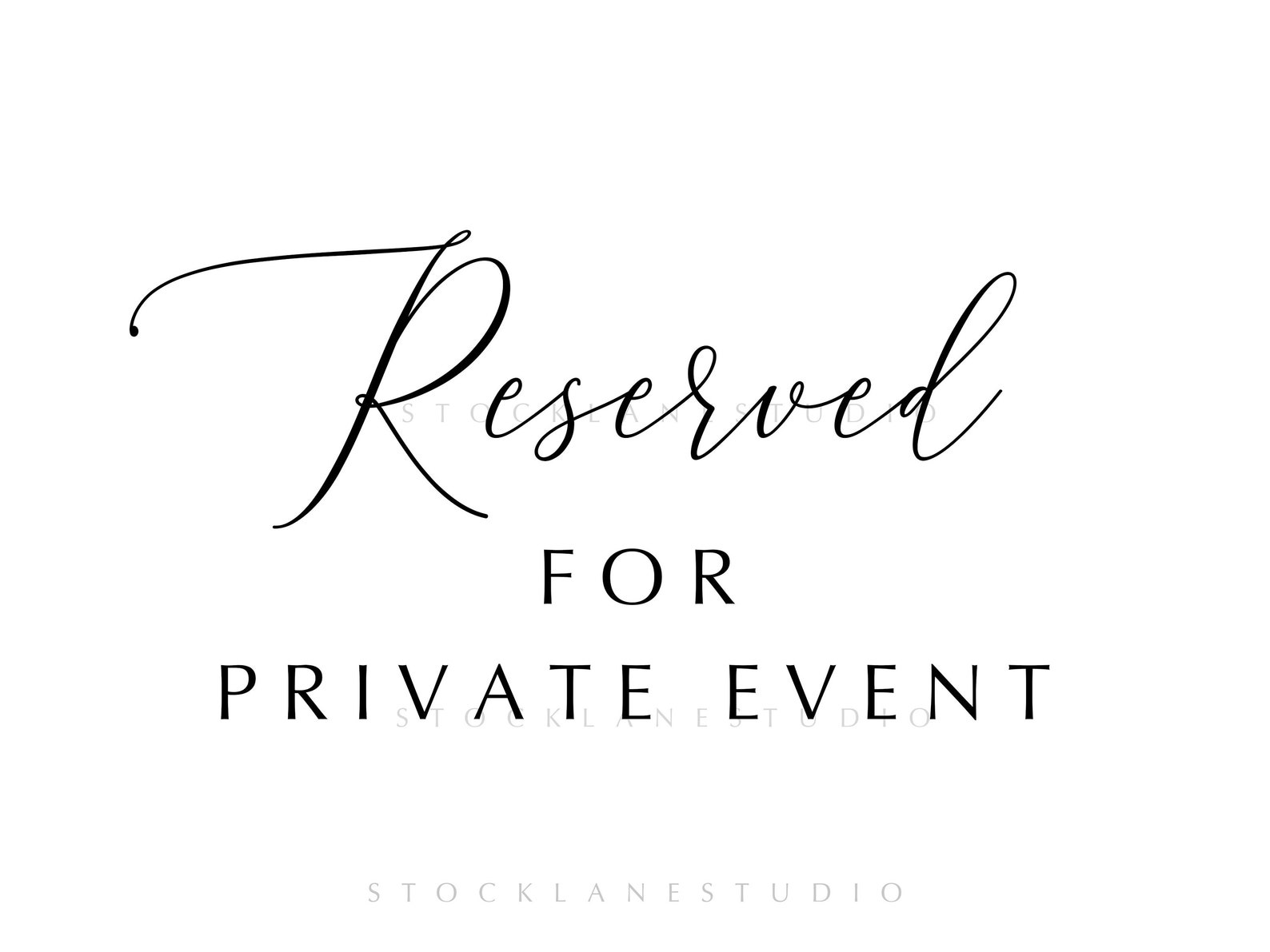 Printable Closed for Private Event Sign in Black and White, Do Not ...