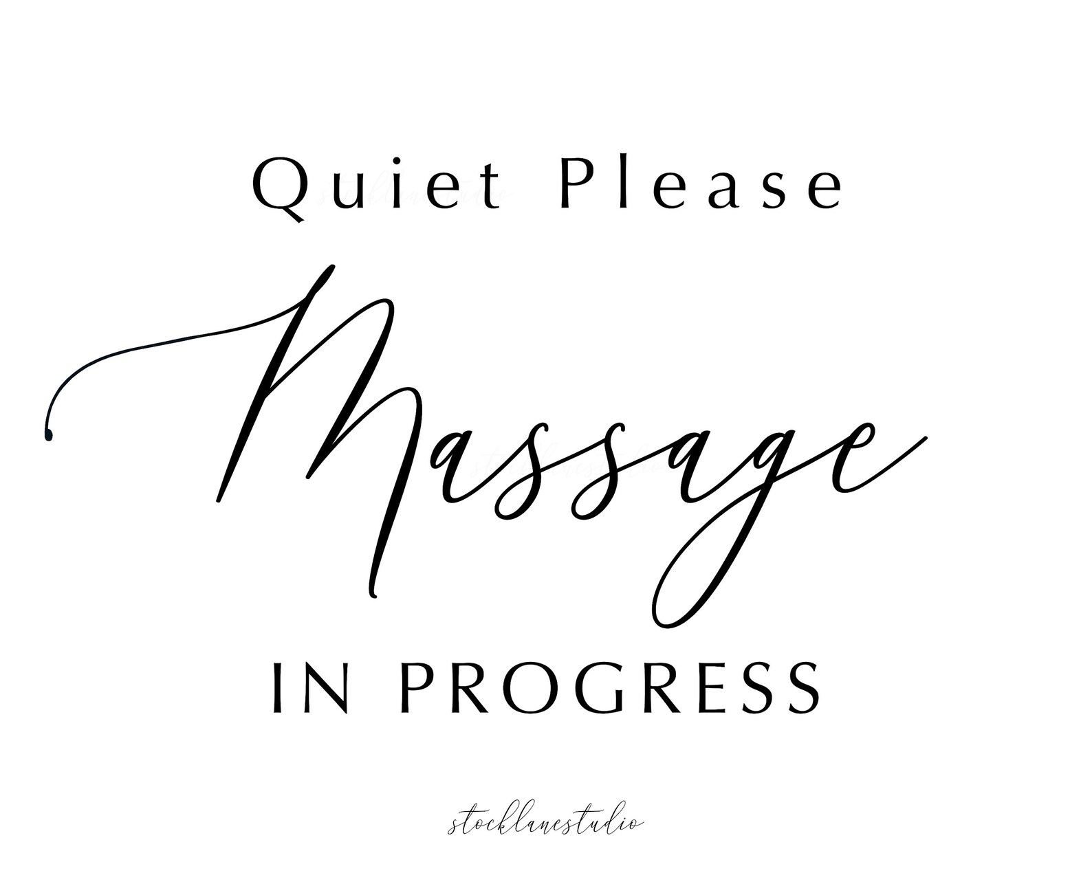Quiet Please Healing in Progress Printable Black White Do Not Disturb ...