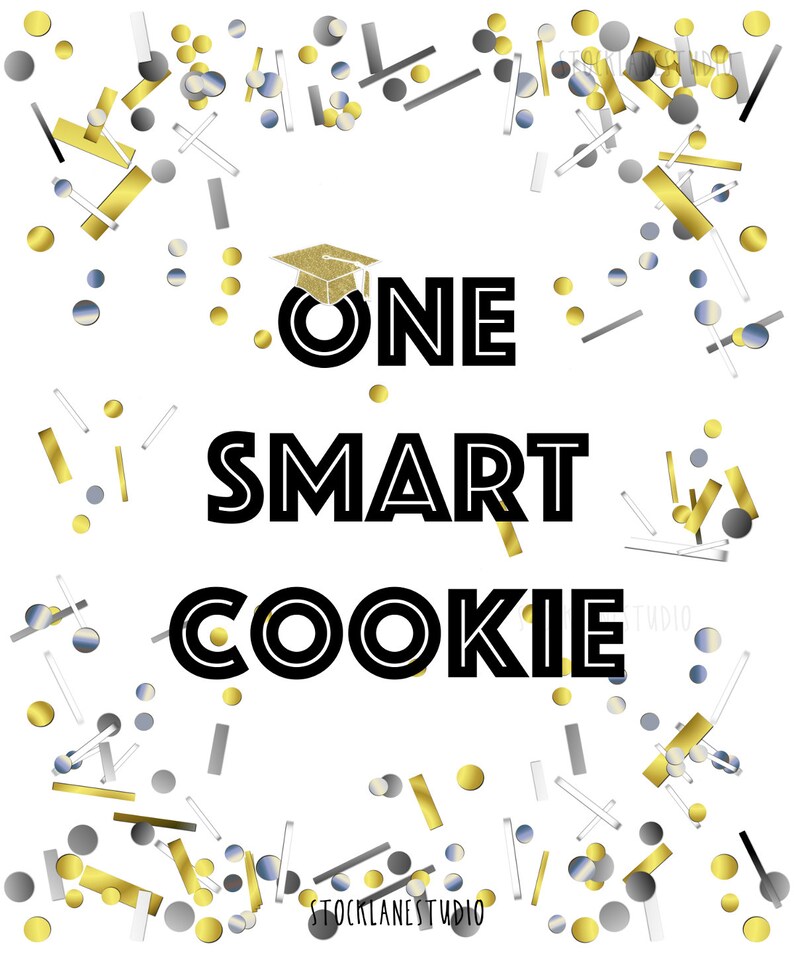 One Smart Cookie Printable Confetti Party Decorations - Etsy