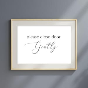 Please Close Door Gently Sign: Minimalist Decor for Classroom, Daycare ...