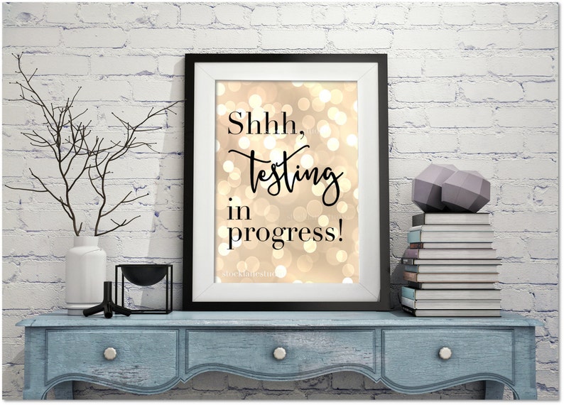 Printable Quiet classroom sign for teacher Shhh testing in | Etsy