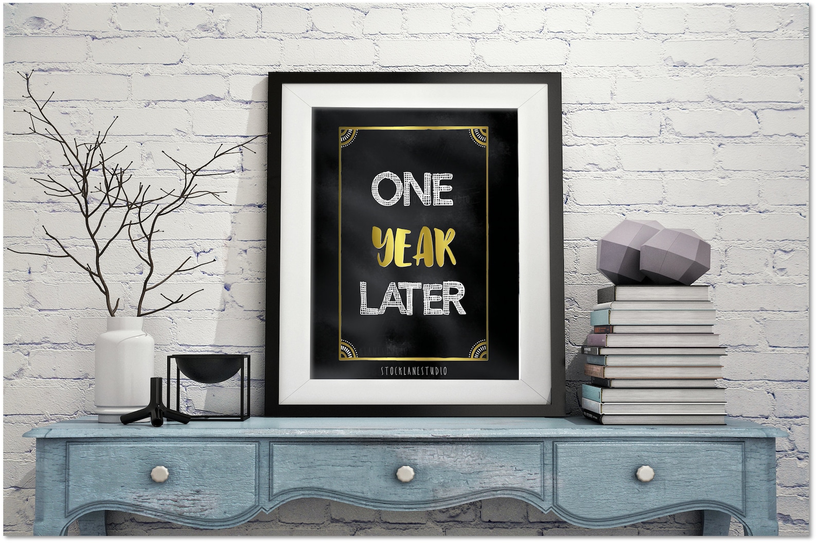 Printable 10 Years Later Anniversary or Class Reunion Sign, Black White ...