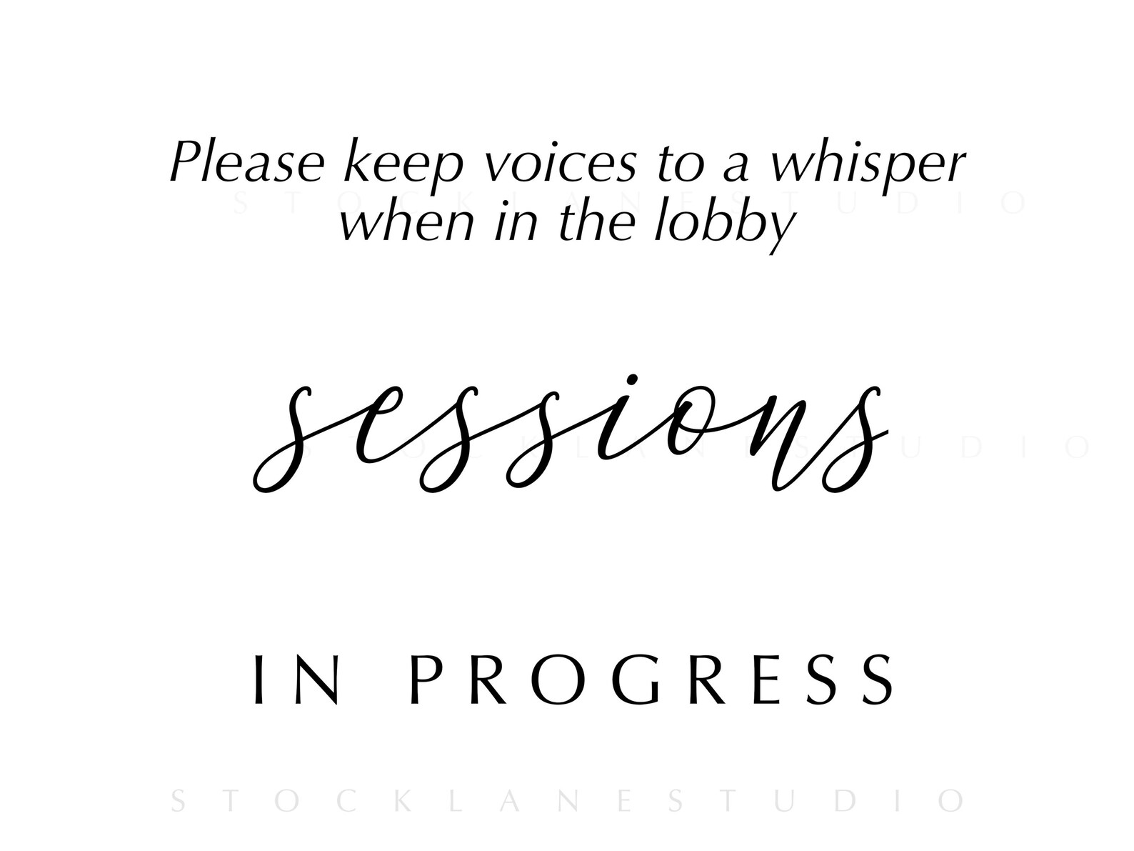 Printable Quiet Sign: Please Whisper, Lobby Sessions (JPG, PDF Digital ...
