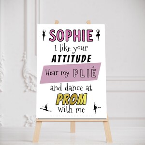 Custom Prom Proposal 2025, Printable Ballet Promposal or HOCO Sign, I ...