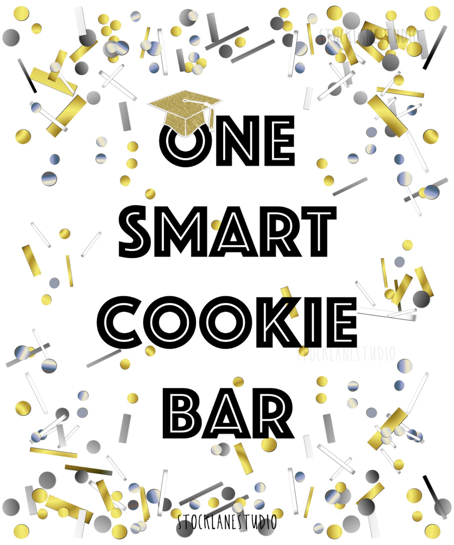 Printable One Smart Cookie Bar Class 2021 Graduation Party | Etsy