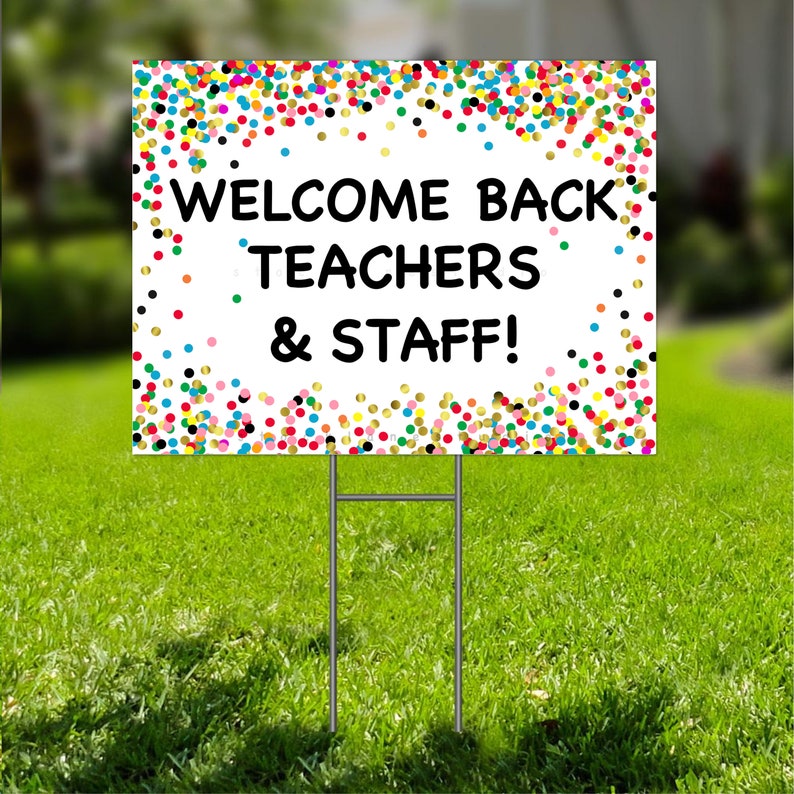 Welcome Back Teachers Printable Back to School Sign With Fun - Etsy