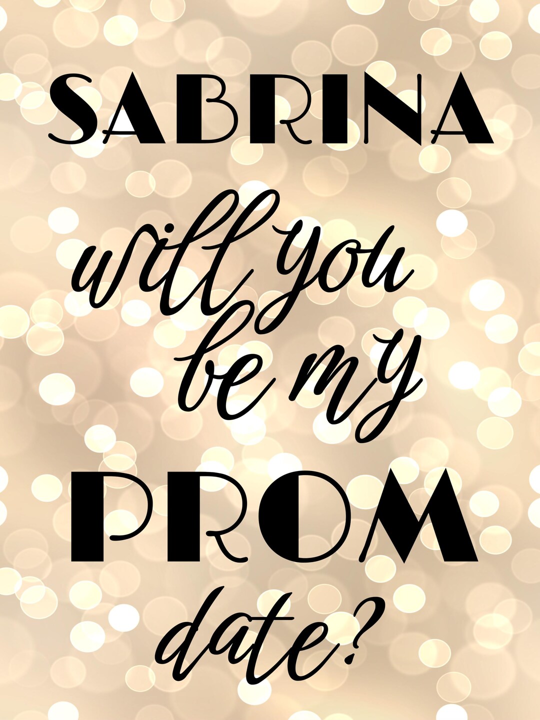 Prom Proposal 2026 Printable Personalized Promposal Sign, Will You Be ...