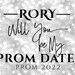 Custom Printable Promposal Sign Will You Be My Prom Date - Etsy Canada