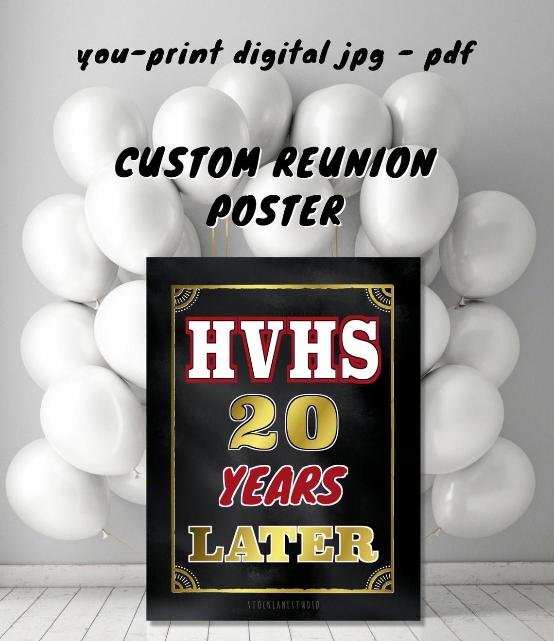 Printable Party Decorations Blue 30 Years Later Class Reunion - Etsy