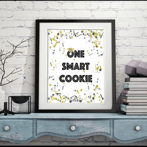 One Smart Cookie Printable Confetti Party Decorations, Graduation ...