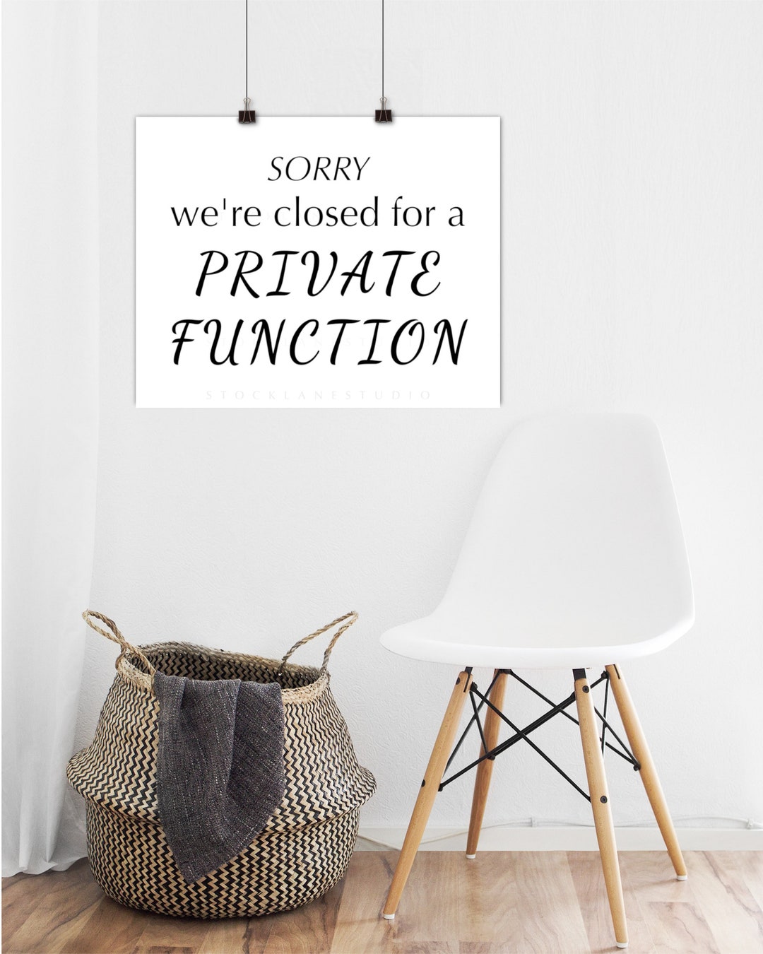 Printable Sorry Closed for Private Function Sign in Black and White, Do ...