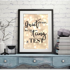 Printable Quiet Sign for Classroom, Do Not Disturb Classroom Door Sign ...