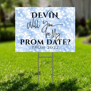 Custom Printable Promposal Sign Will You Be My Prom Date - Etsy