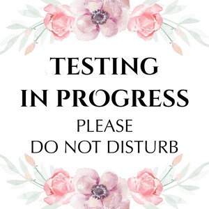 Printable Quiet Classroom Sign for Teacher Shhh Testing in Progress ...