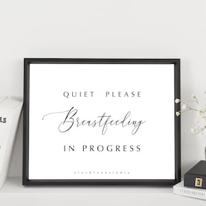 Printable Breastfeeding Sign, Knock Please Nursing in Progress ...