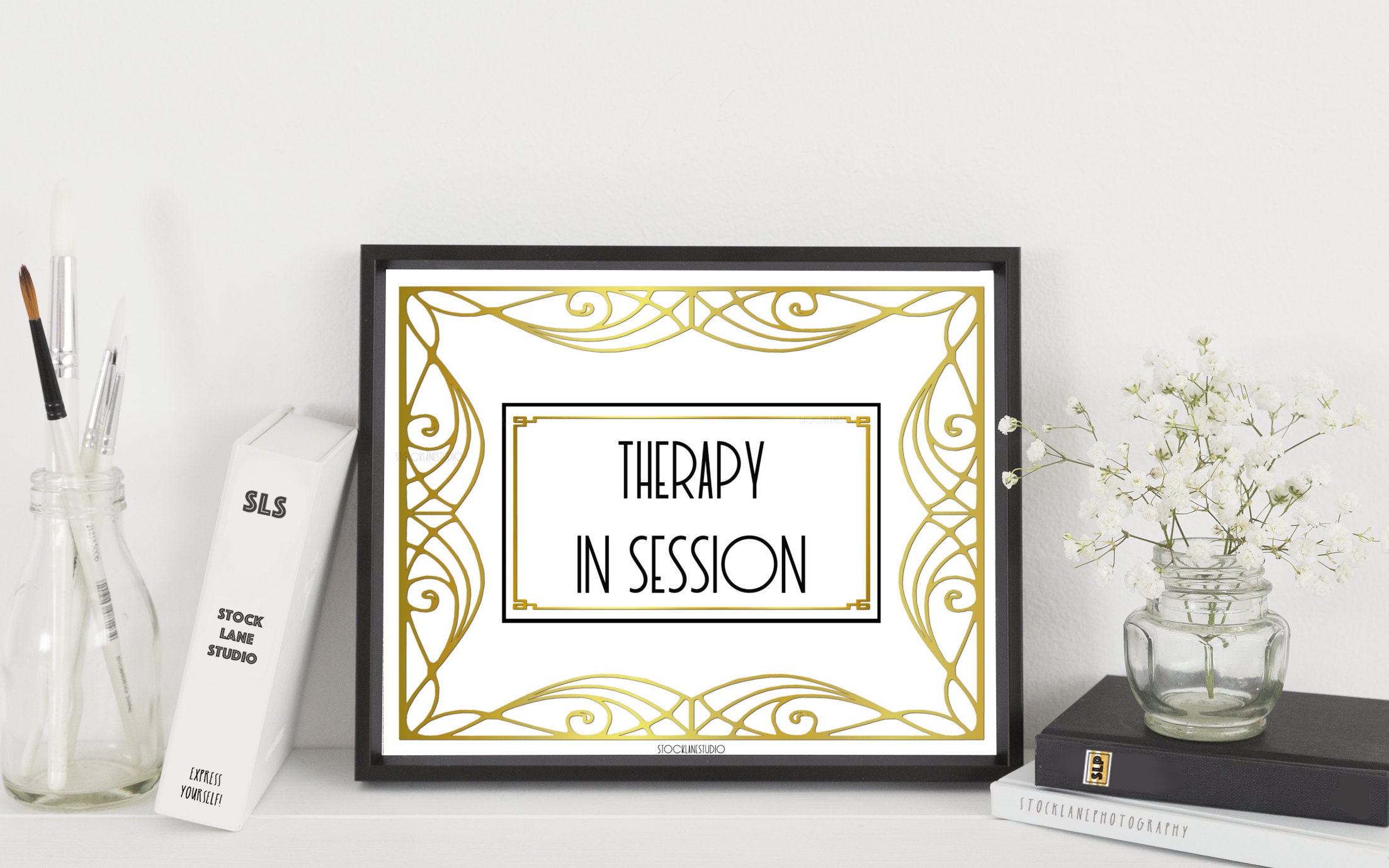Therapy in Session Office Door Sign, DIY Counseling Download Wall Art ...