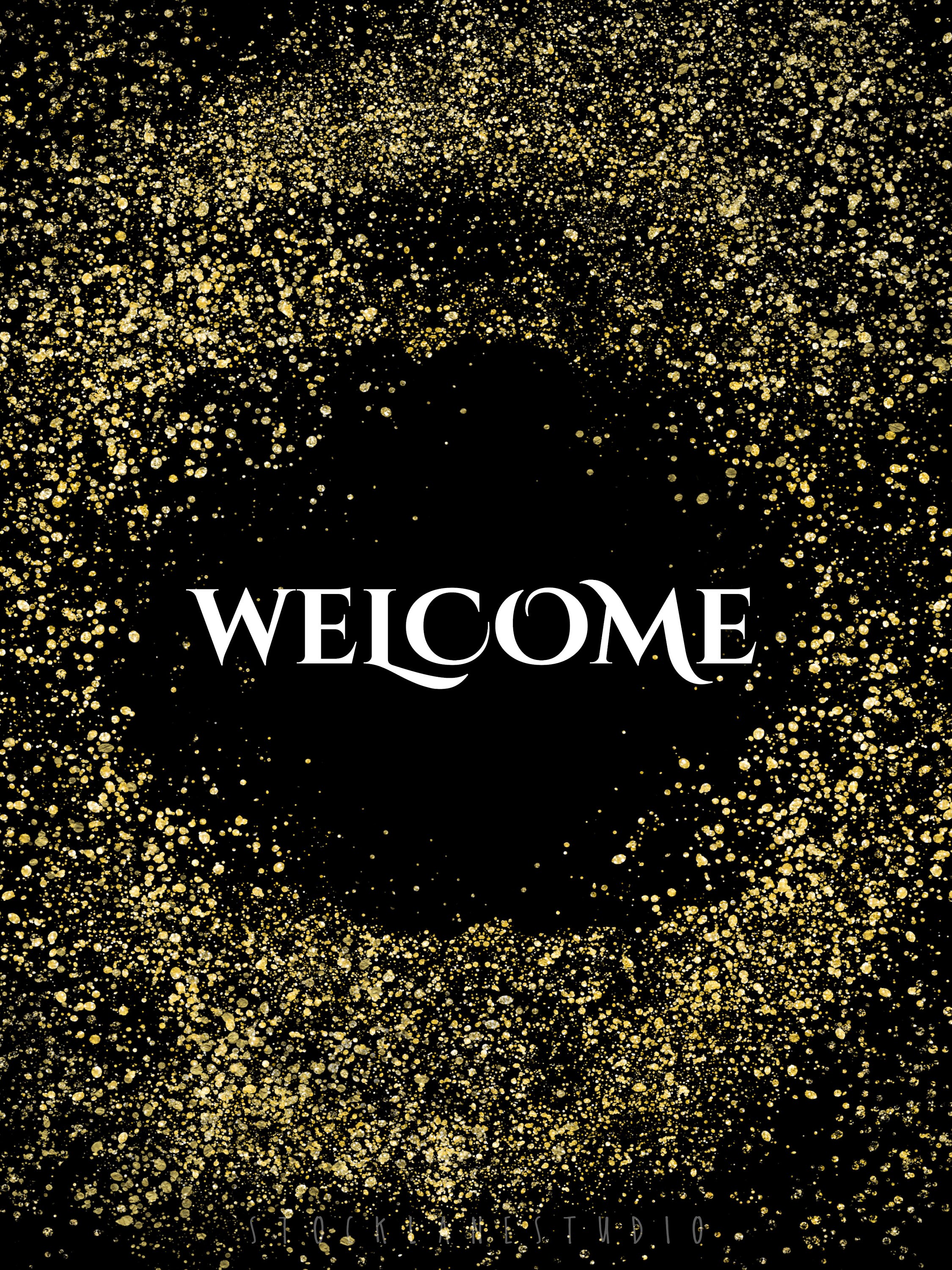 Printable Welcome Back Sign in gold glitter on black Event - Etsy México