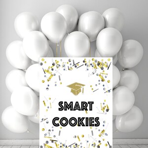 Printable One Smart Cookie Bar Class 2026 Graduation Party Decorations ...