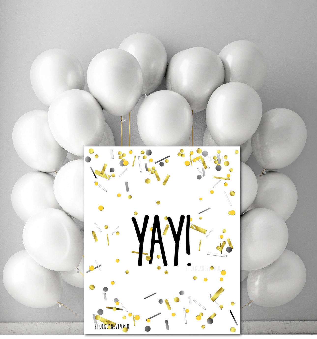 Yay Printable Party Decorations Congratulations Confetti Sign - Etsy UK