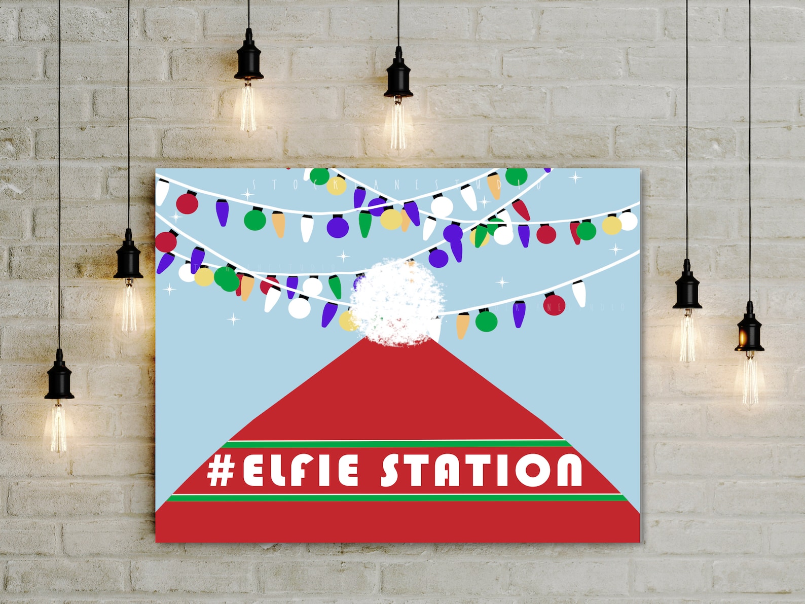Elfie Station Printable Christmas Party Selfie Station Sign - Etsy