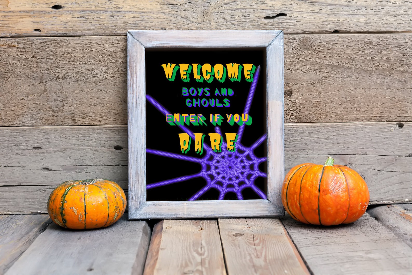 Printable Halloween Door Sign Welcome Boys and Ghouls Enter | Etsy