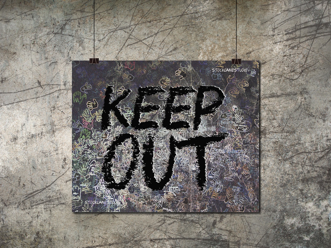 Printable Keep Out Sign DIGITAL Kids Room Door Decor, Halloween ...