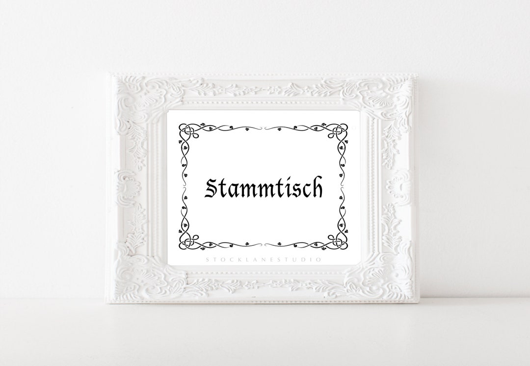 Stammtisch Printable Sign: German Regulars Table Decor (JPG, PDF) - Etsy