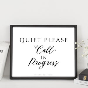 Quiet Please Class in Session Printable Home Office or School Door Sign ...
