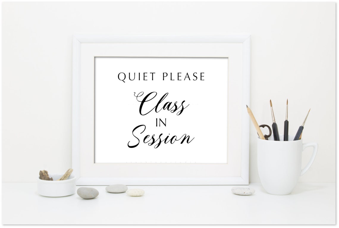 Quiet Please Class in Session Printable Home Office or School - Etsy