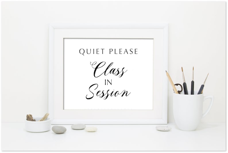 Quiet Please Class in Session Printable Home Office or School - Etsy