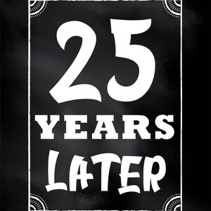 Printable 25th Class Reunion Sign Digital Party Decorations 25 Years ...