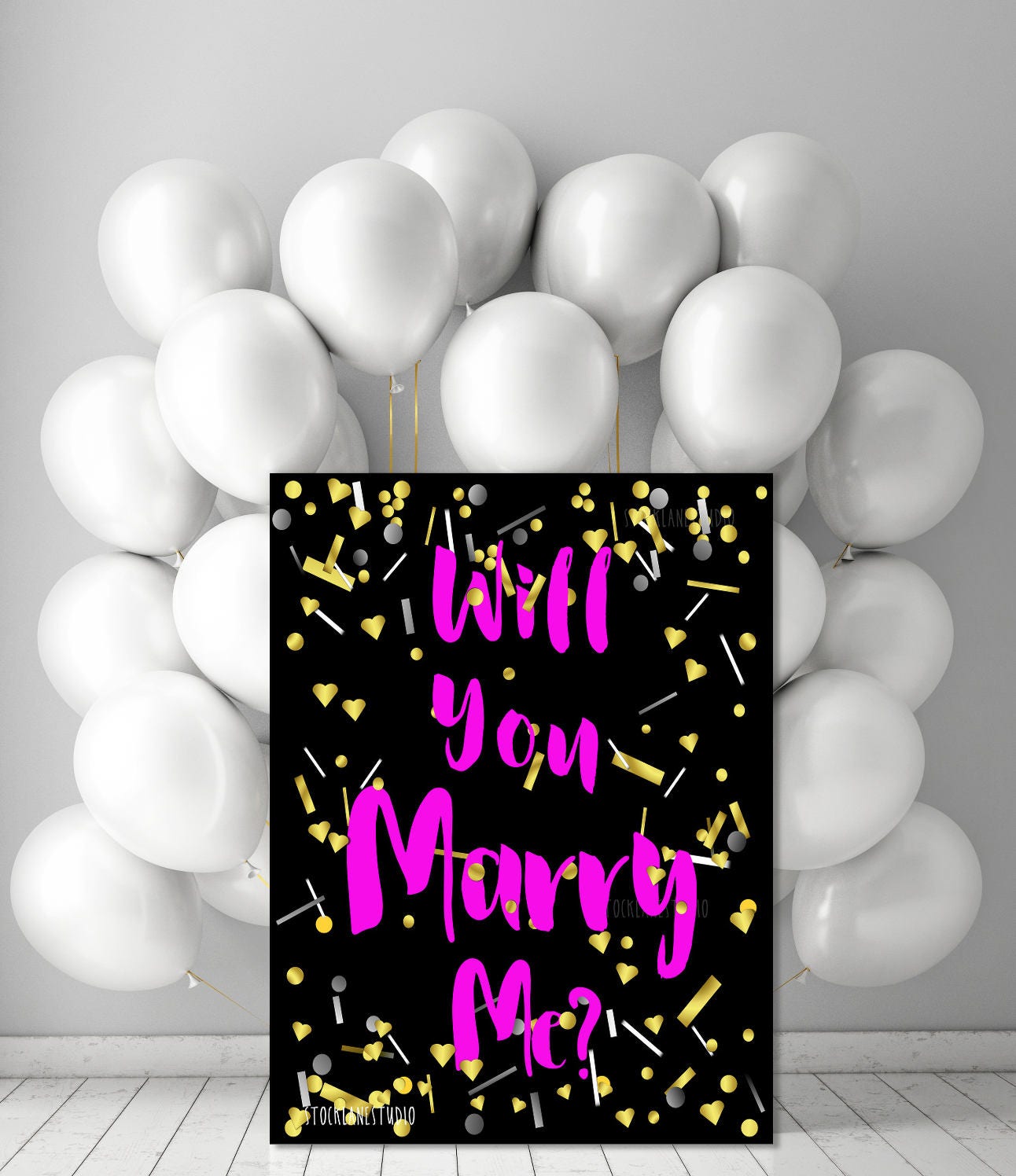 Will You Marry Me sign Printable Proposal Digital engagement | Etsy