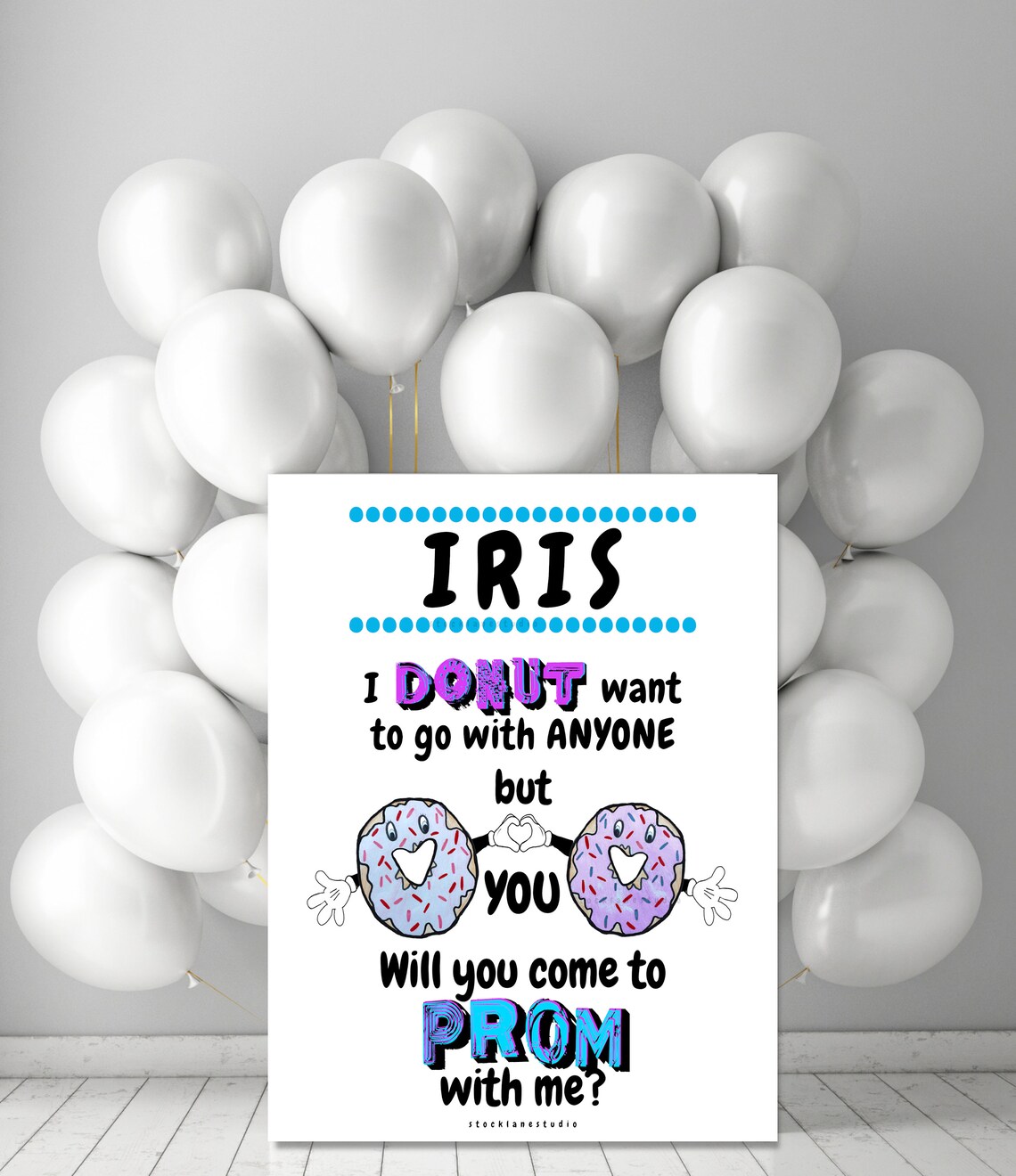 Printable Funny Personalized Donut Promposal for Her Will You - Etsy