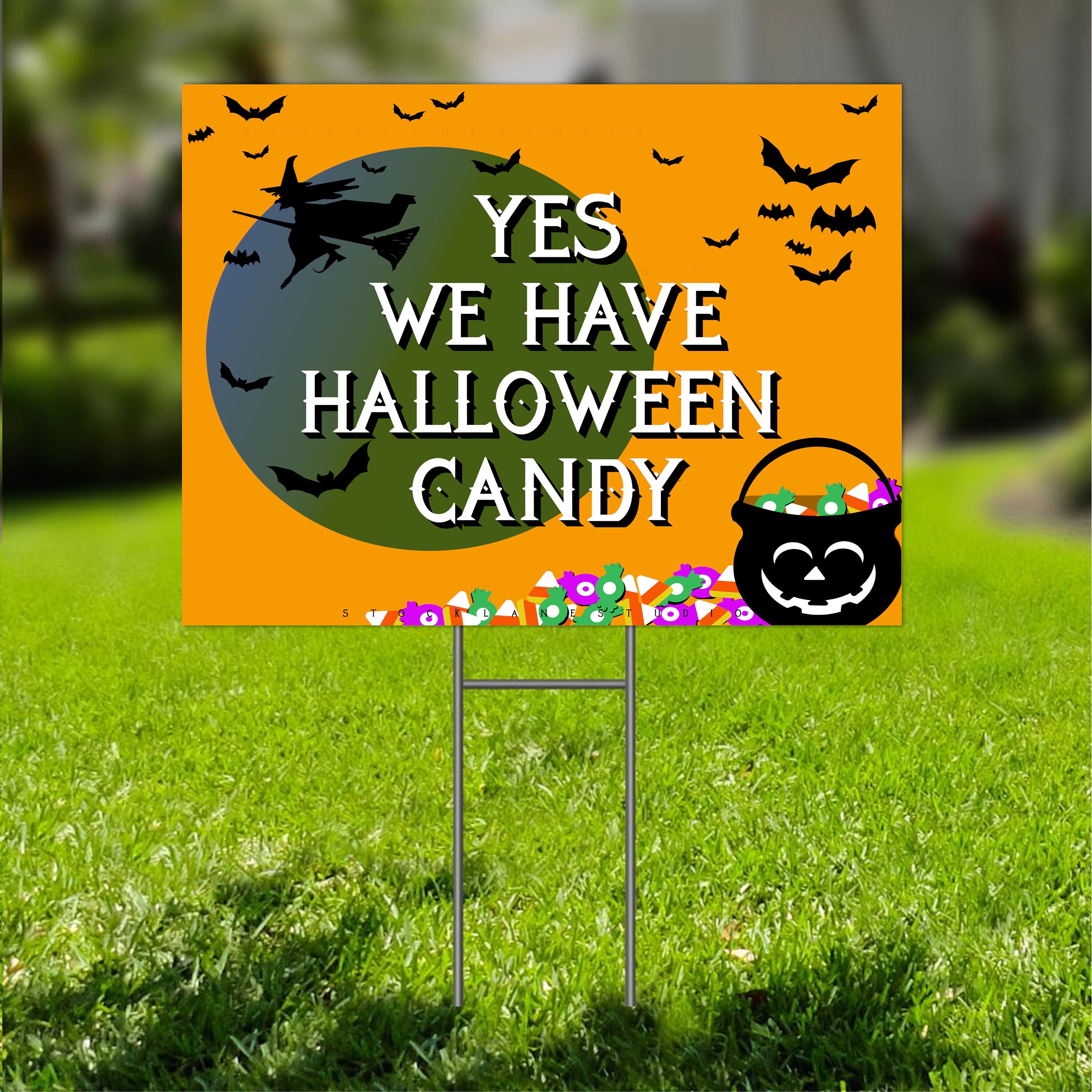 Trick Or Treaters Welcome Here Printable Halloween Sign Etsy